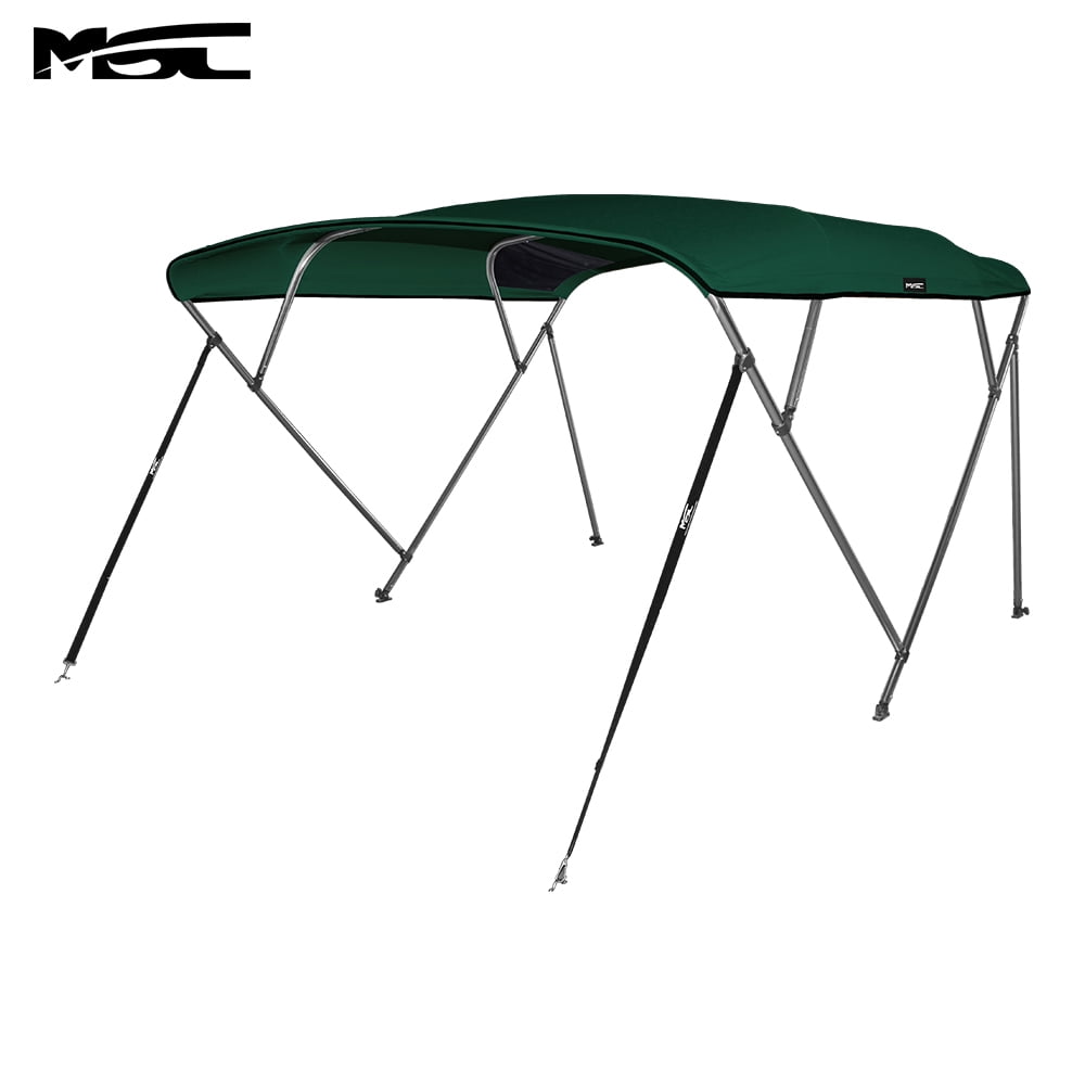 MSC 4 Bow Bimini Top with Rear Support Pole and Storage Boot, Forest ...
