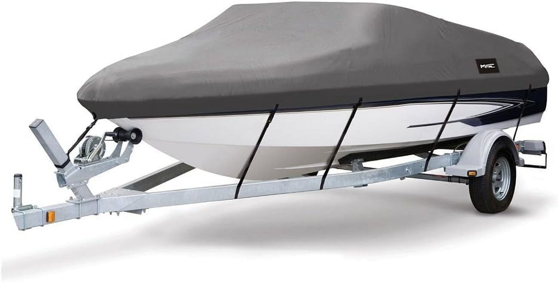 MSC Heavy duty Waterproof Boat Cover, Fits boats 24'-26'L x 108"W, V ...