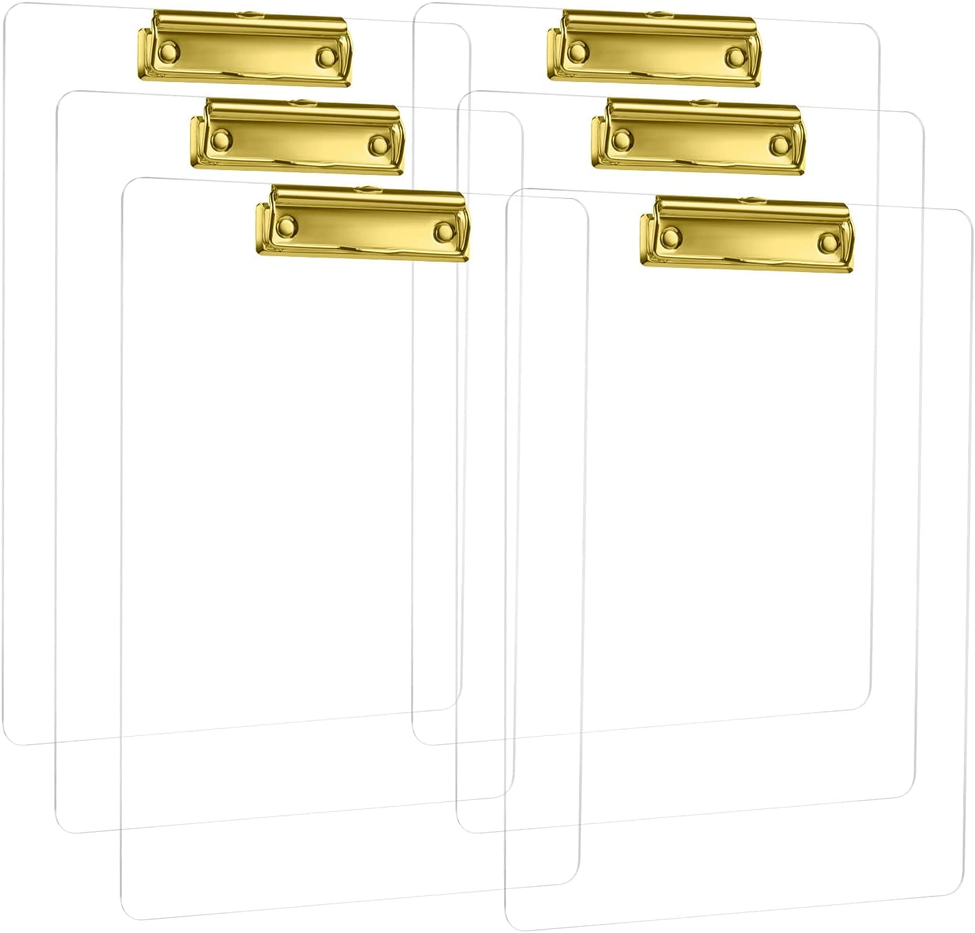 MSDADA-Clear Acrylic Clipboard, 6 Pieces Acrylic Clipboard A4 ...