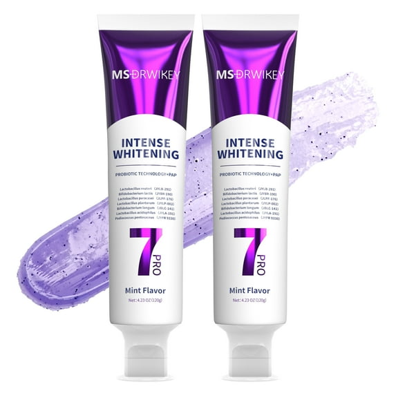 MSDRWIKEY Popping 7Pro Deep Whitening Toothpaste with 7 Probiotics ...