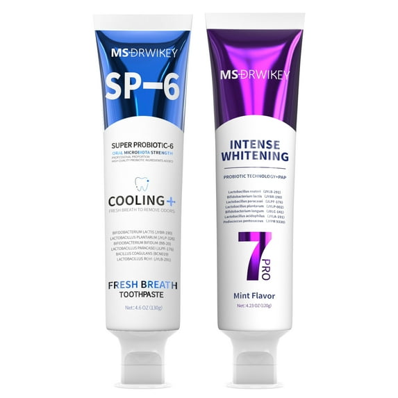 MSDRWIKEY Cooling Freshness Toothpaste & 7-Pro Deep Whitening ...