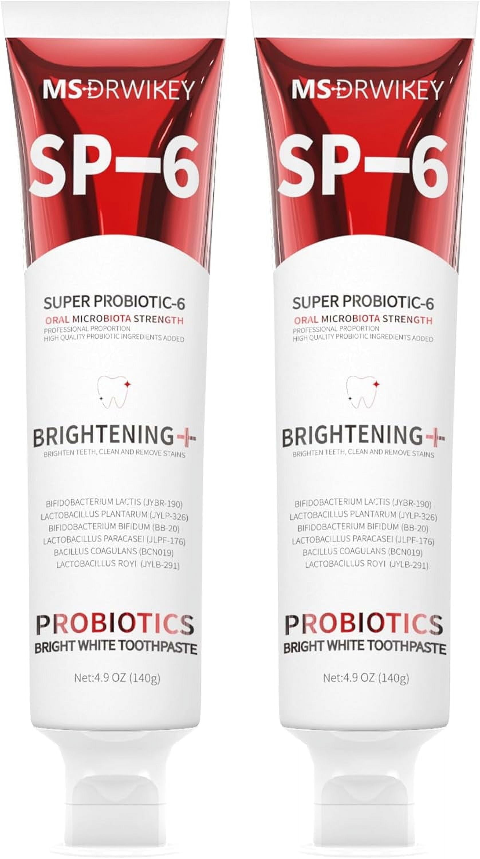 MSDRWIKEY SP-6 Probiotic Toothpaste, Enhanced Formula with 6 Probiotics ...