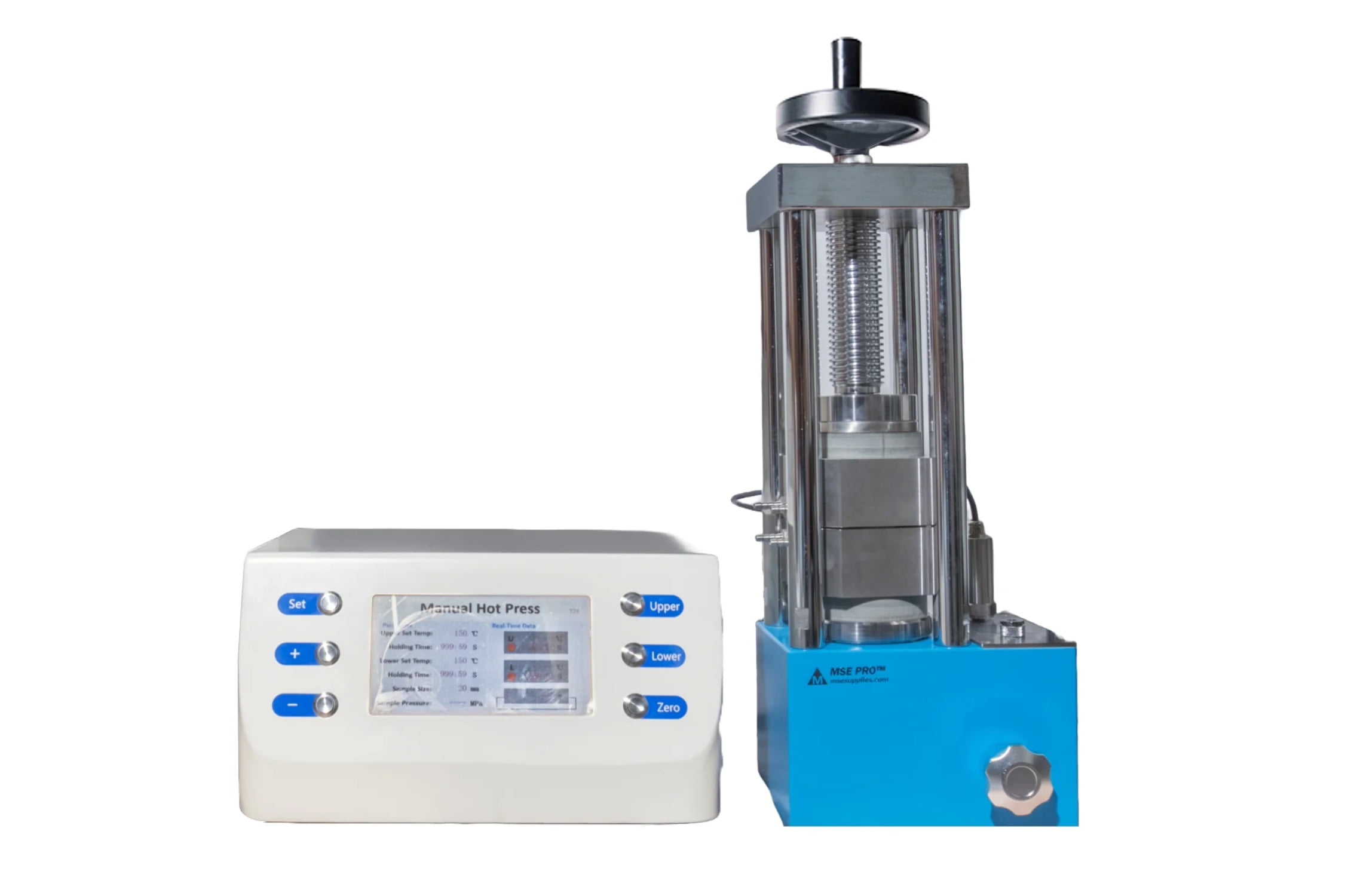 MSE PRO 24-Ton Benchtop Heated Lab Press (500°C) with Dual Flat Heating ...