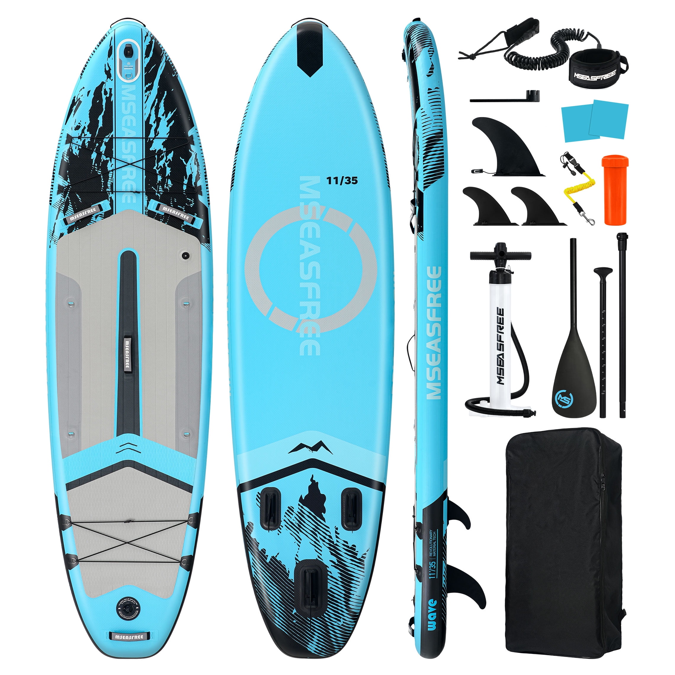 MSEASFREE 11 ft Inflatable Paddle Board Stand up Paddle Board All ...