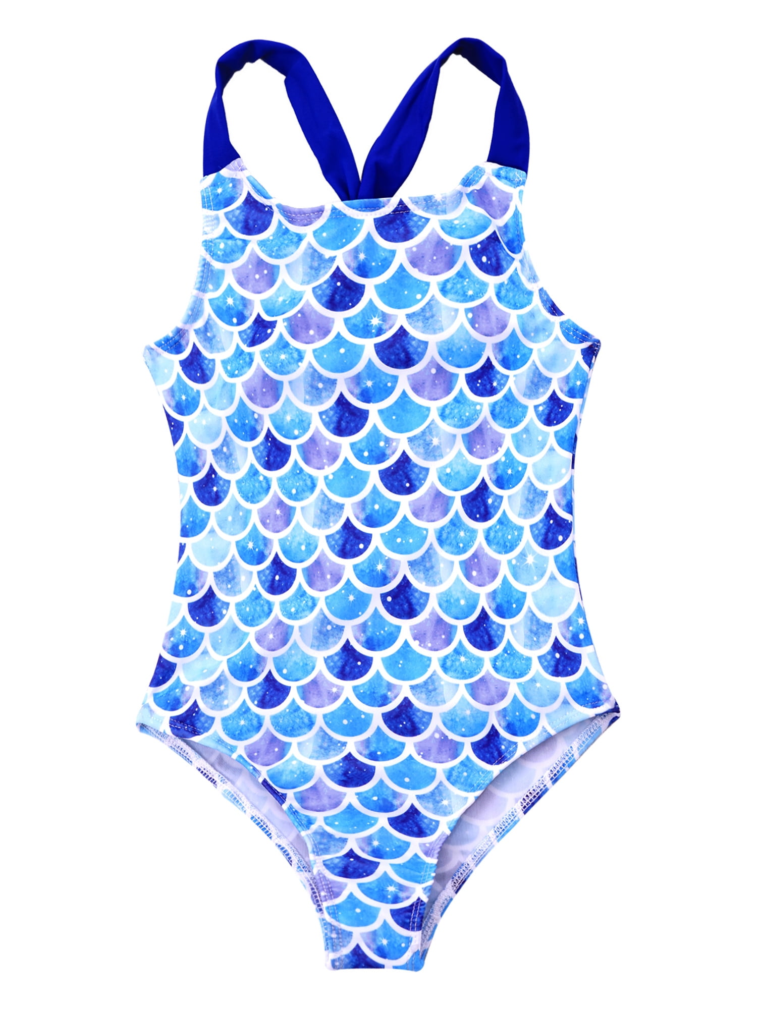 MSEMIS Girls Mermaid Swim Set One Piece Swimsuit, Ruffle Bathing Suit ...