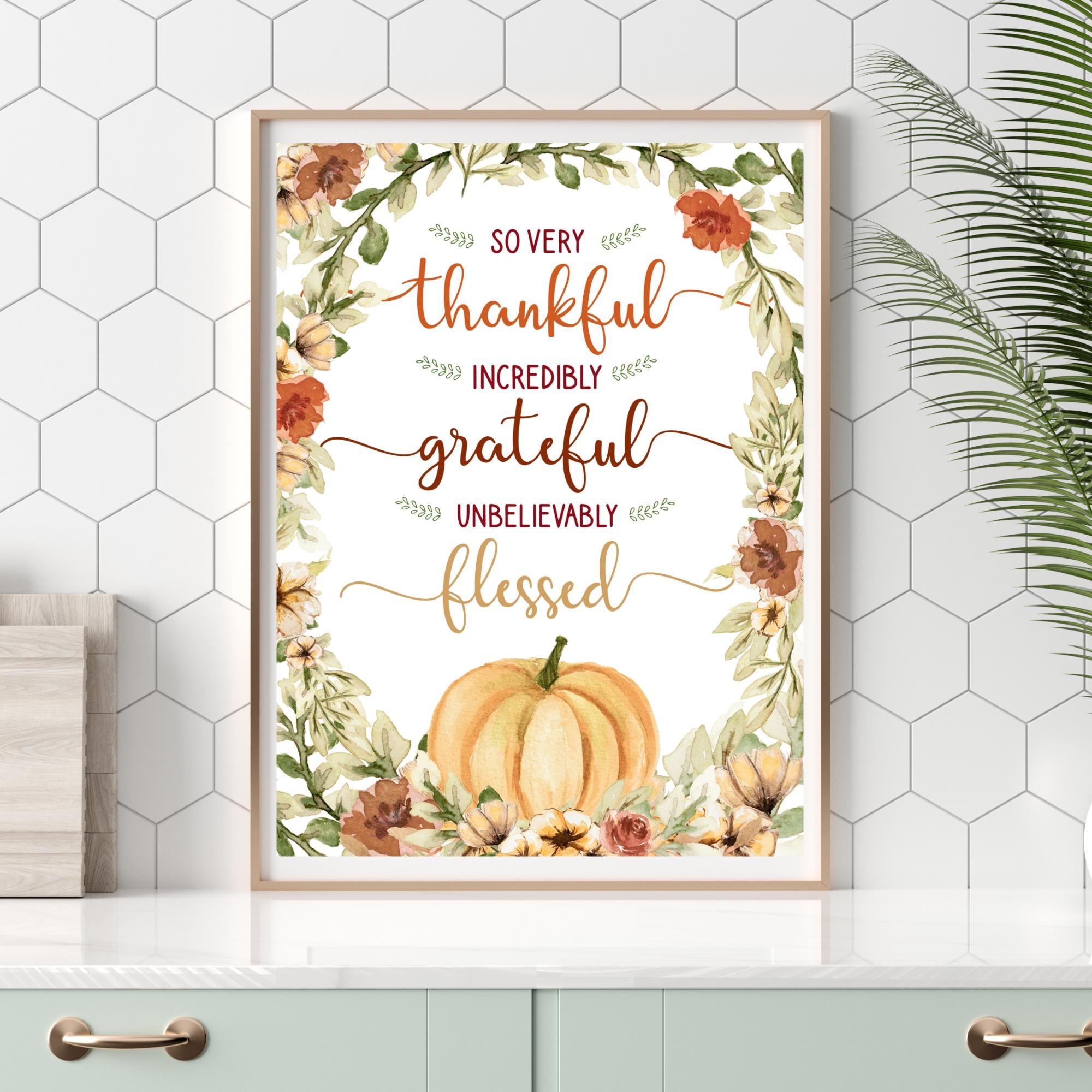 MSFCON Fall Thanksgiving Poster: Thankful Grateful Blessed Autumn Decor ...