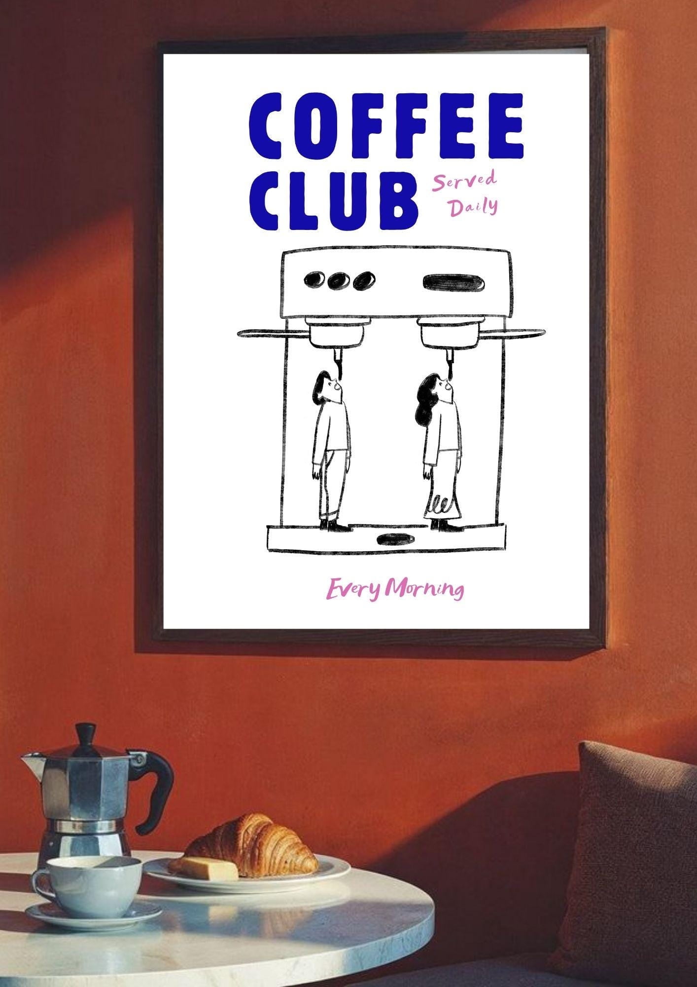 MSFCON Funny Coffee Poster for Couples – Morning Coffee Wall Art ...