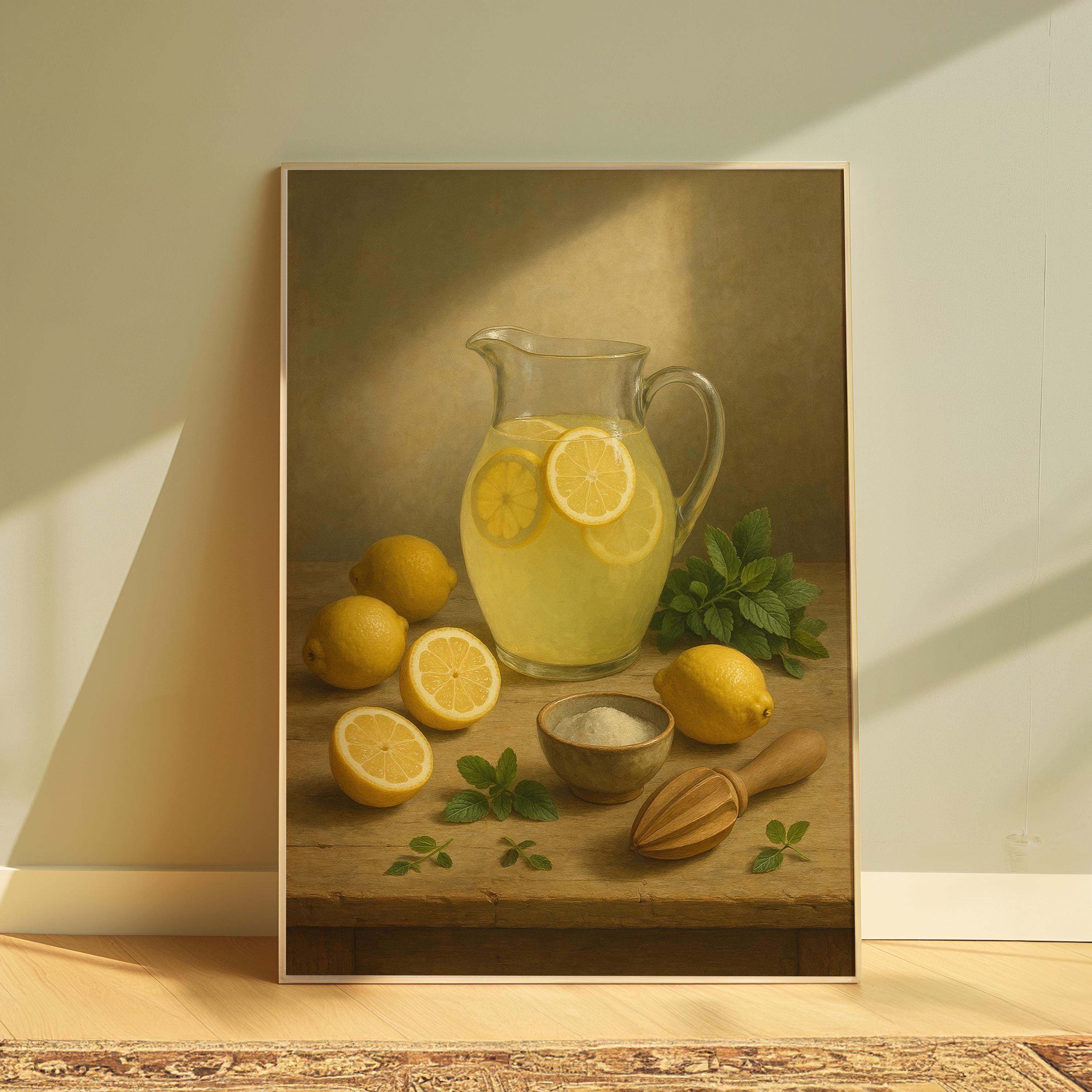 MSFCON Lemons Art Print, Fresh Lemons, Bar Cart Poster, Summer Poster ...
