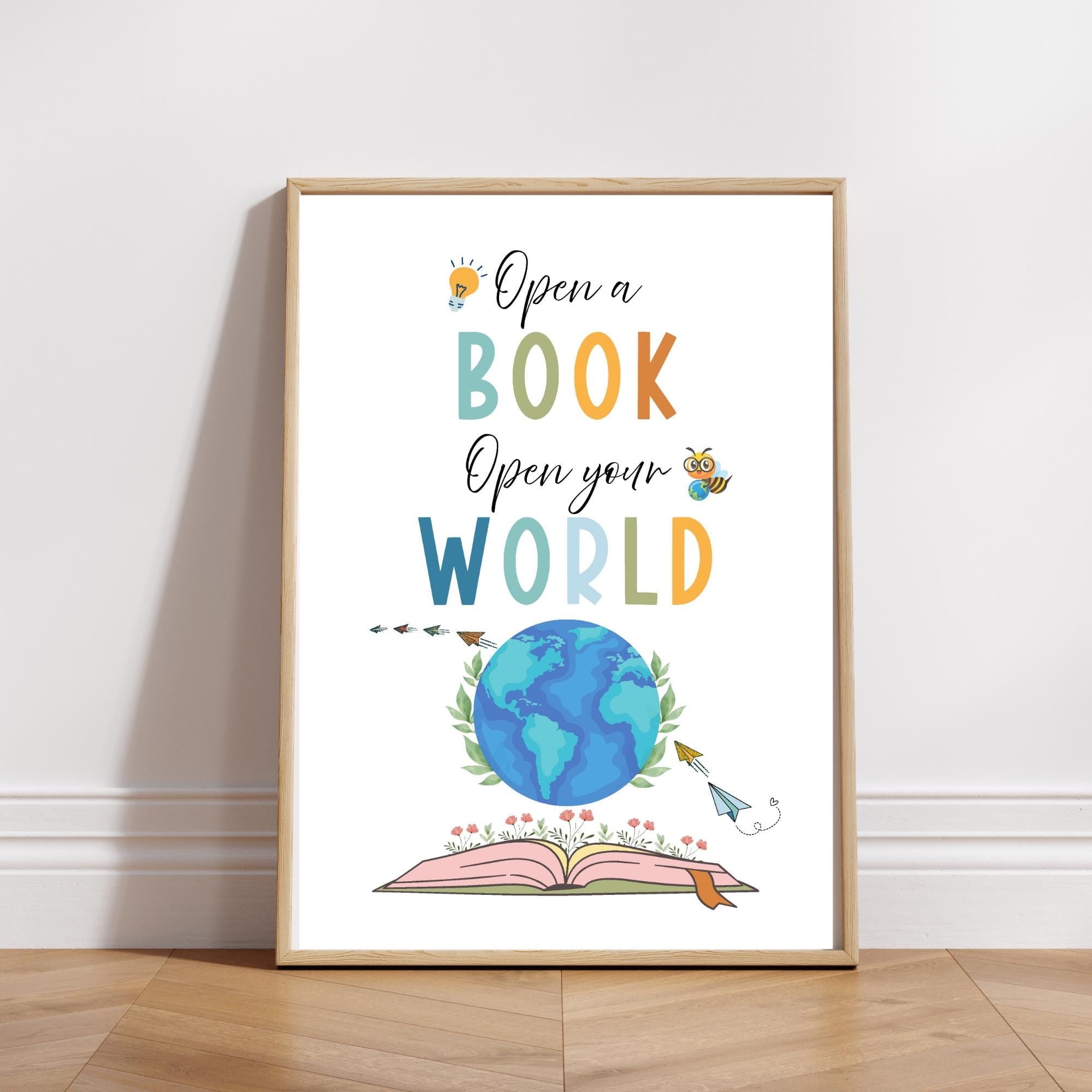 MSFCON Open a Book Open your World Poster, Classroom Decoration Poster ...