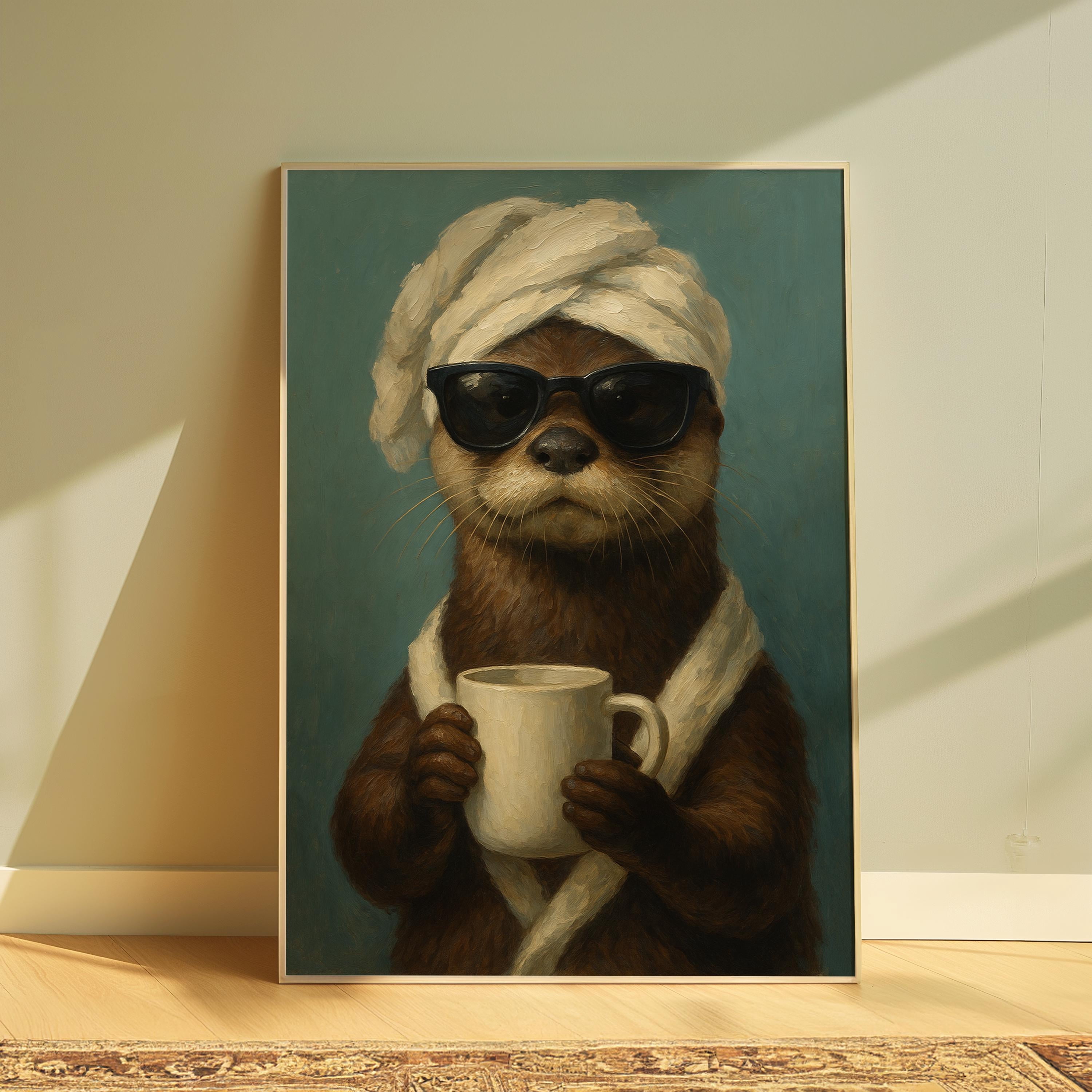MSFCON Otter Print, Otter Poster,Maximalist Wall Art,Trendy Wall Art ...