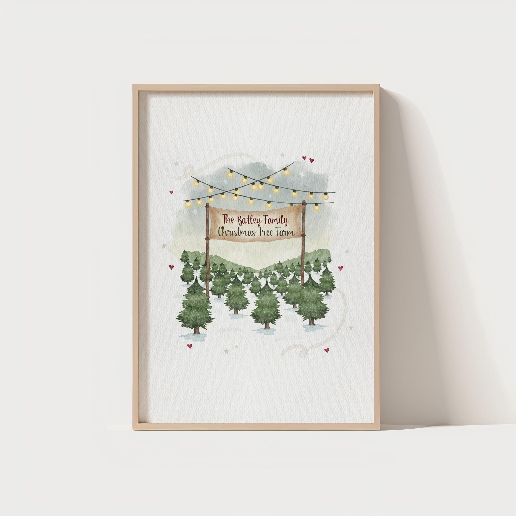 MSFCON Personalised Christmas Tree Farm | Custom Family Name Christmas ...