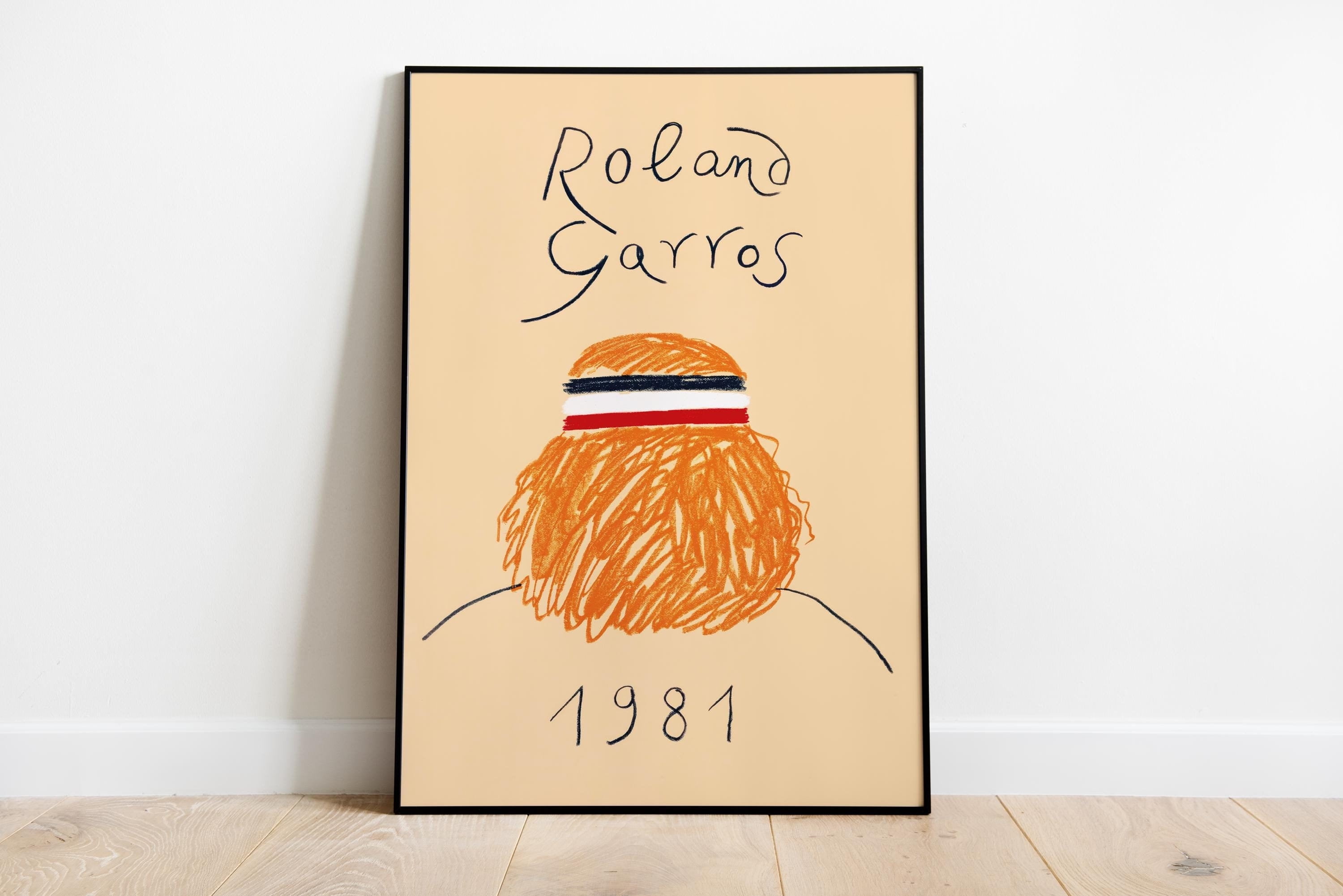 MSFCON Roland Garros 1981 Poster, Vintage Tennis Art Print, French Open ...