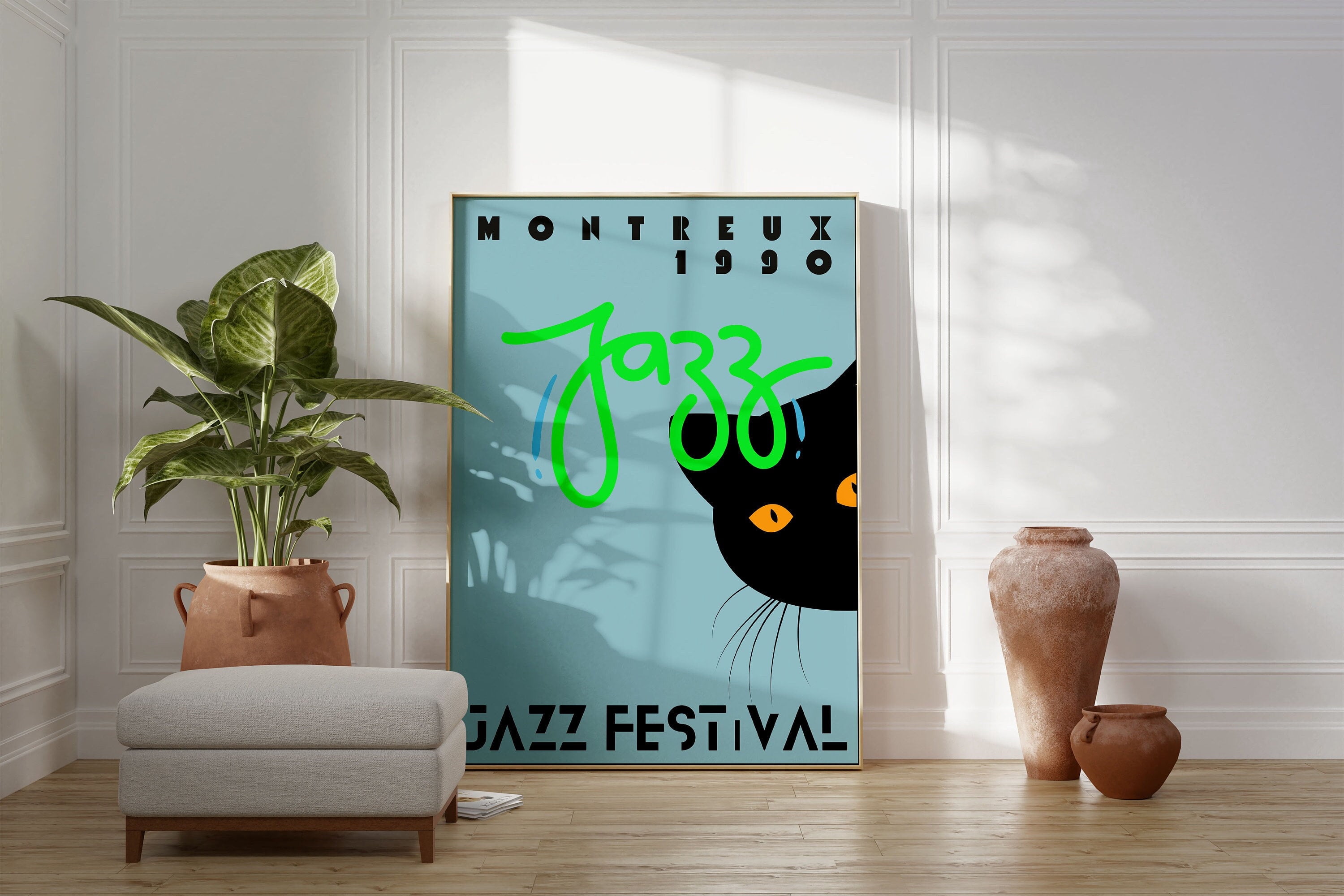 MSFCON Vintage Jazz Music Festival Wall Art Jazz Festival Print Black ...