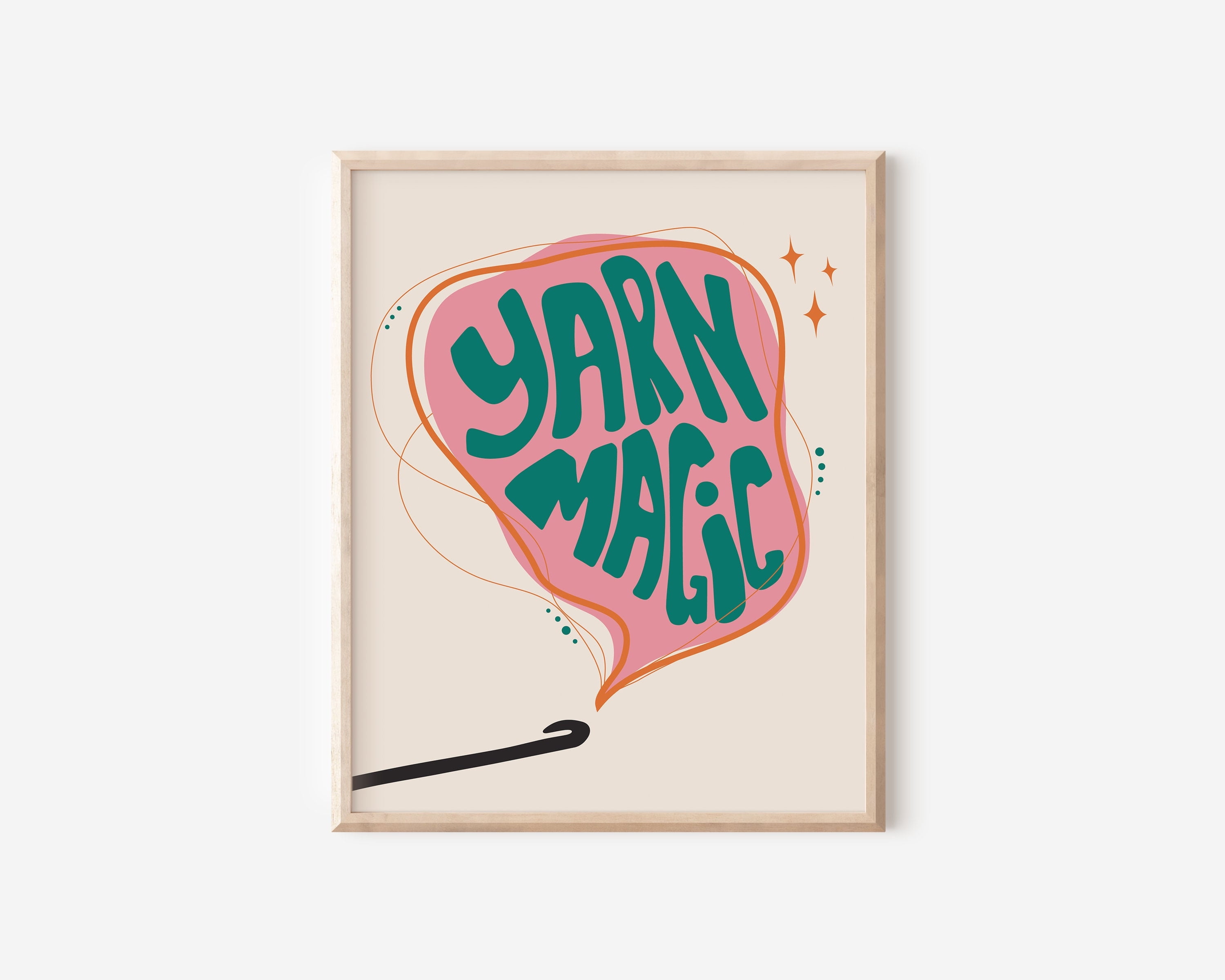 MSFCON Yarn Magic Poster - Pink and Blue | Crochet Poster for Yarn and ...