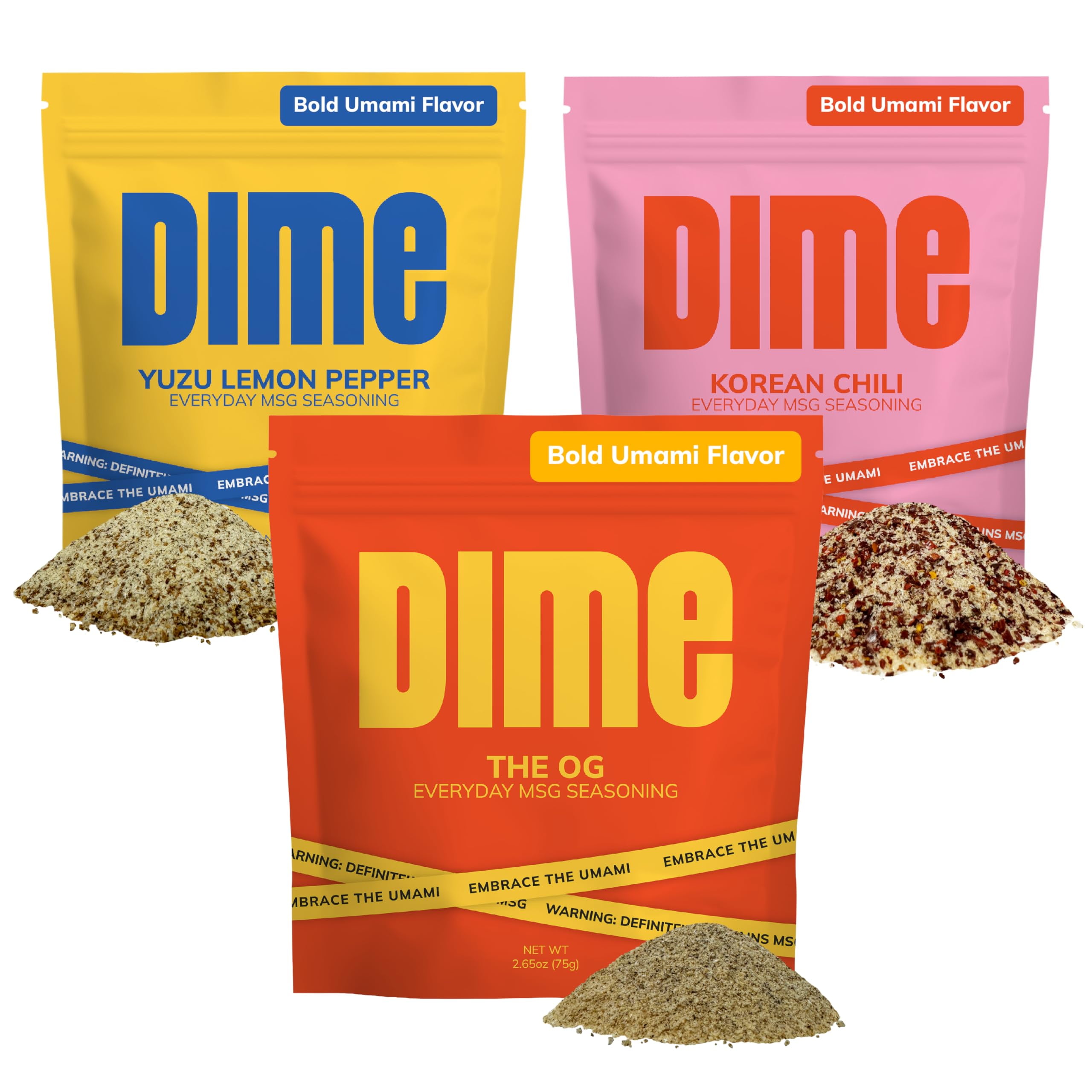 DIME MSG Seasoning & AKF18 Spices for Cooking, Marinating, Grilling - Snack, Salad Topper- Chili ...