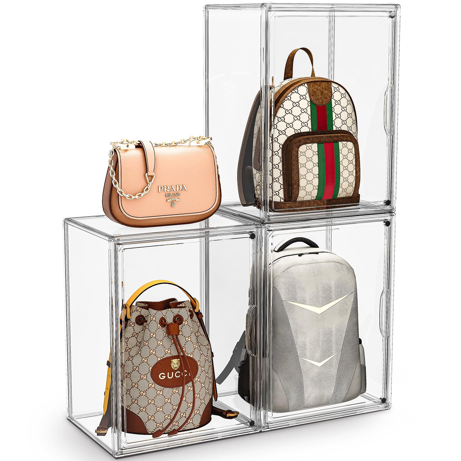MSHOMELY Purse Storage Organizer for Closet 3 Packs Handbag Storage ...