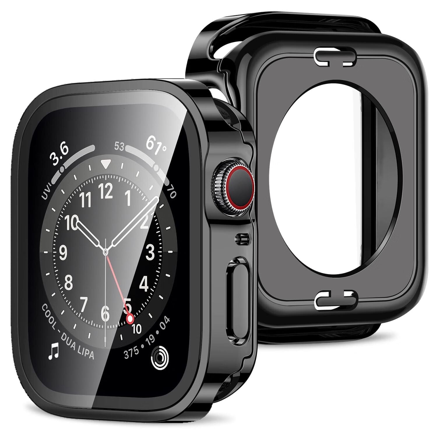 MJSHUN 2 in 1 Case Compatible with Apple Watch Series 6 SE Series 5 ...