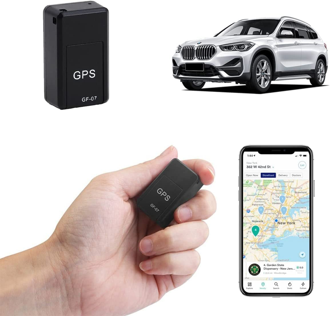 MSHUN GPS Tracker for Vehicles, Mini Portable Real Time Magnetic GPS ...