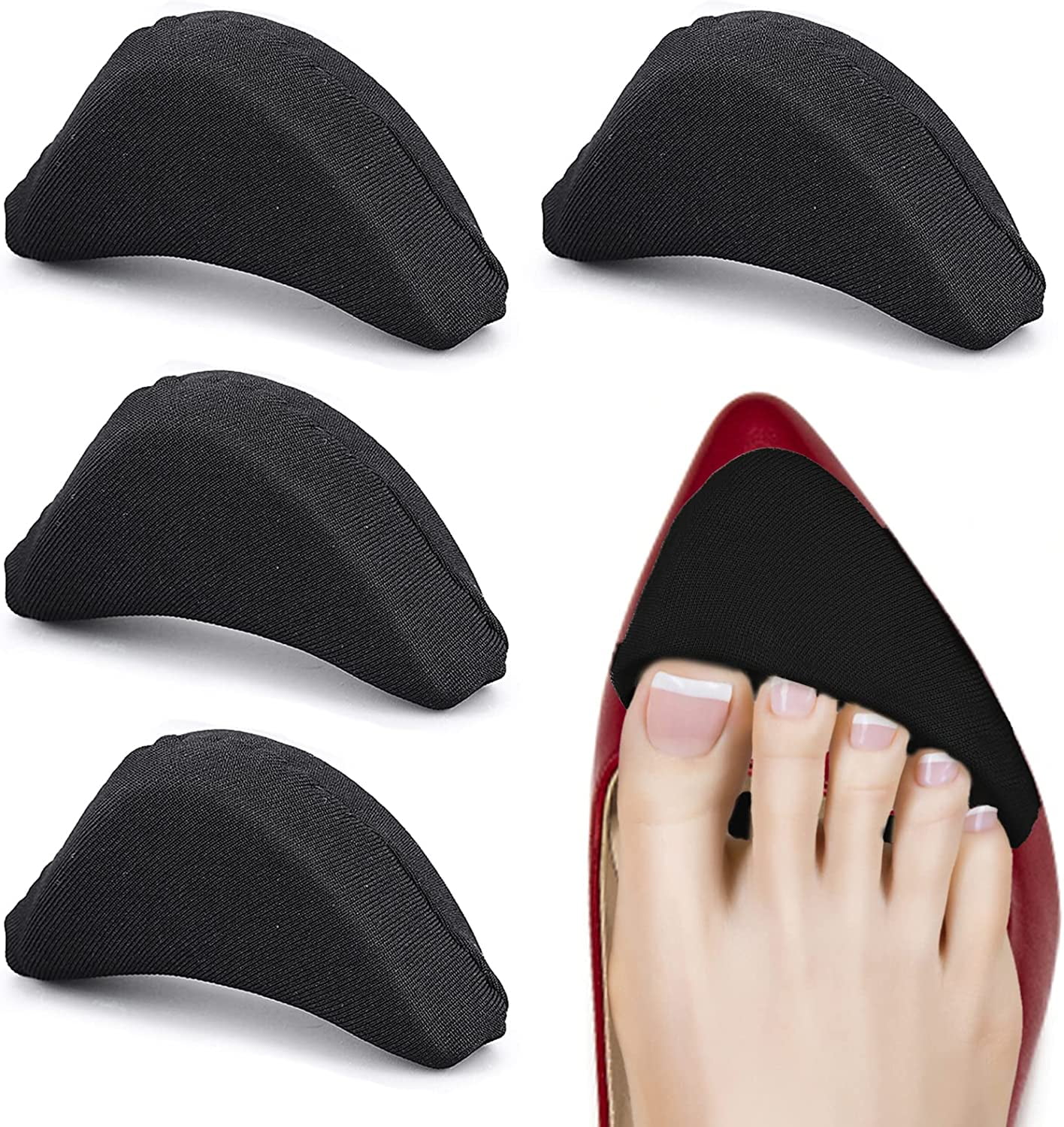 MSHUN Soft Sponge Adjustable Shoe Filler, 4 Pieces Toe Filler Inserts ...