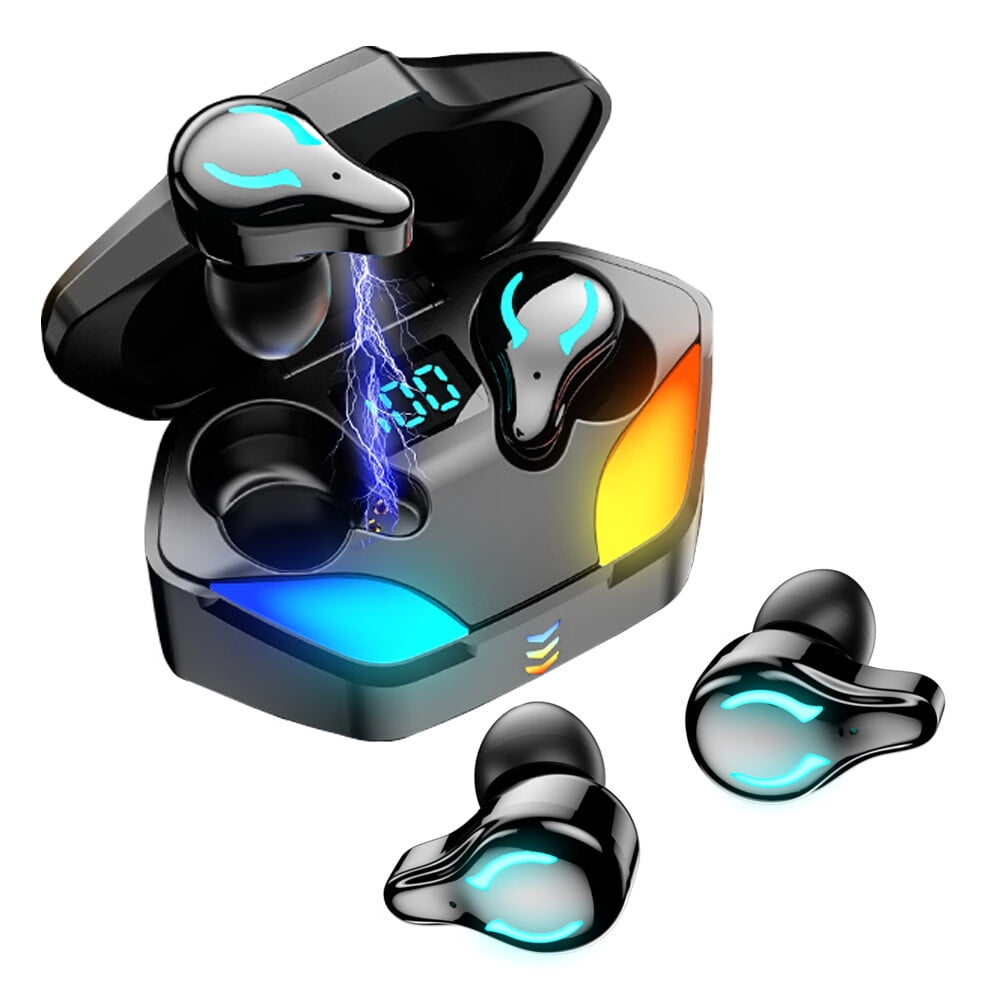 MSHUN Wireless Earbuds, Bluetooth Gaming Headphones with Microphone, in ...