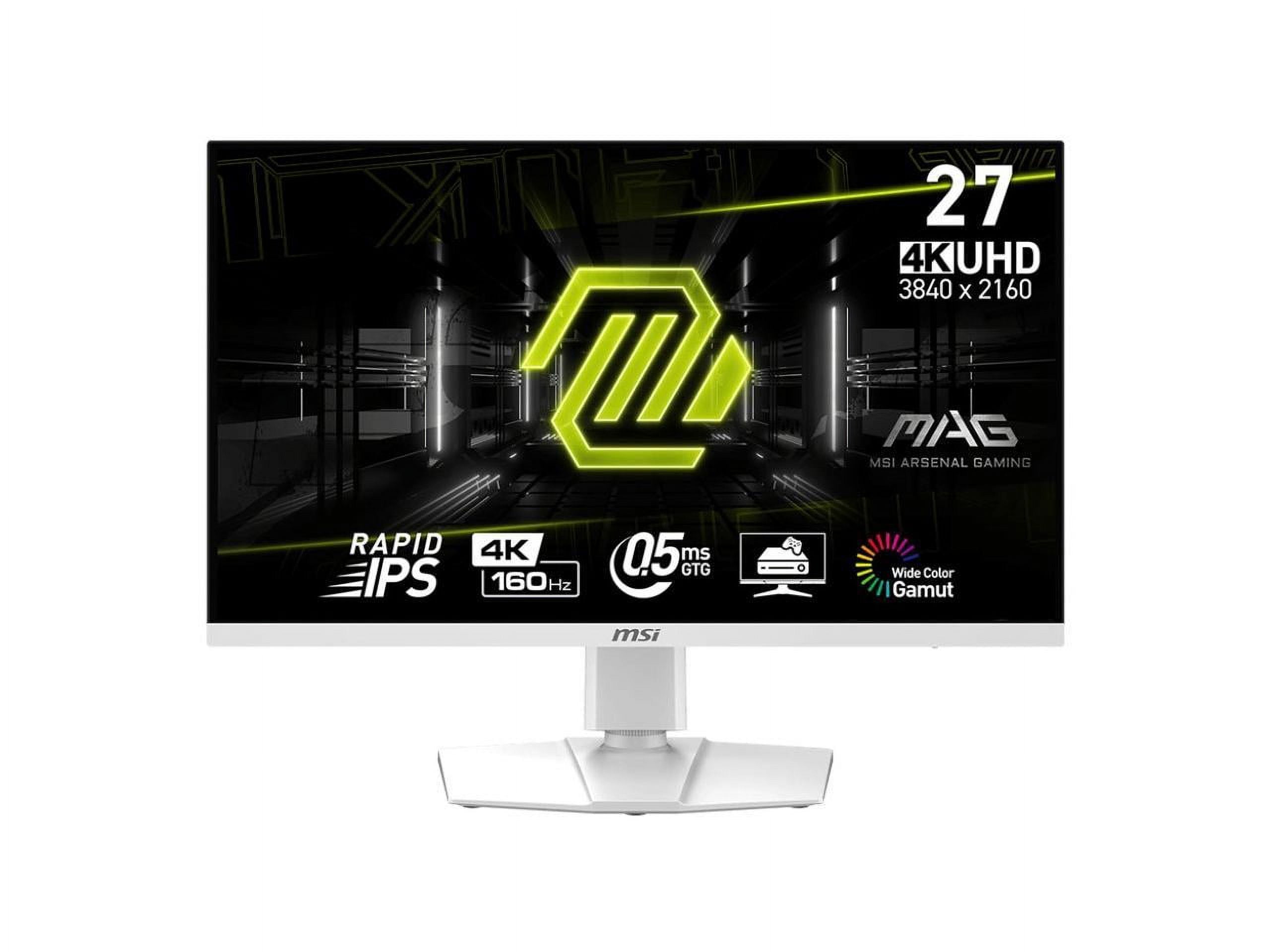 MSI 27" UHD Rapid IPS Computer Monitor, White, (MAG274URFW) - Walmart.com
