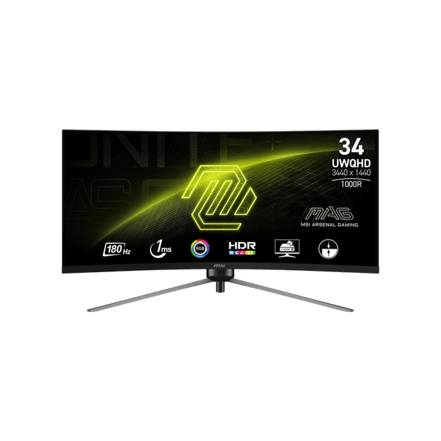 MSI Gamer Ultrawide 34" 180Hz VA UWQHD Gaming Monitor MAG345CQR ...
