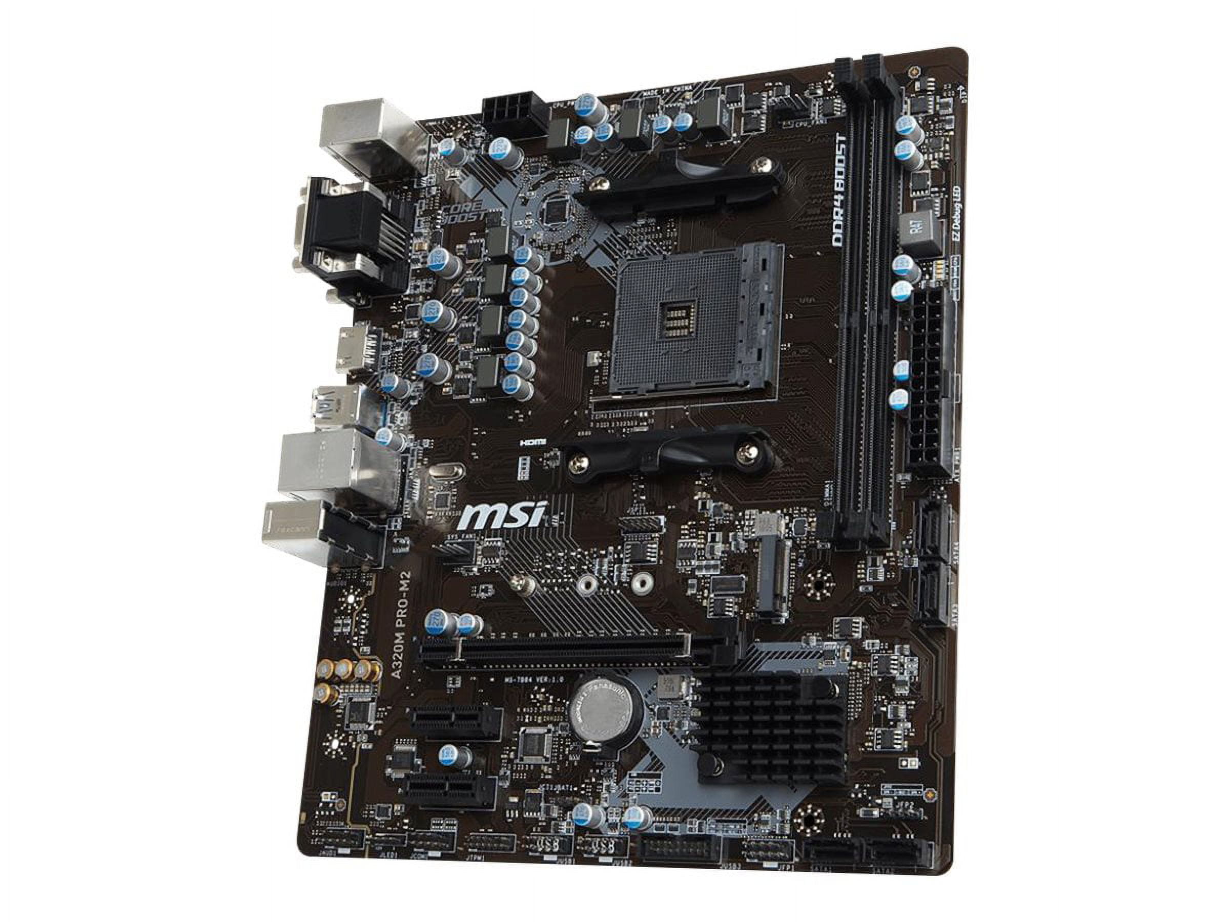 MSI A320M PRO-M2 - Motherboard - micro ATX - Socket AM4 - AMD A320 ...
