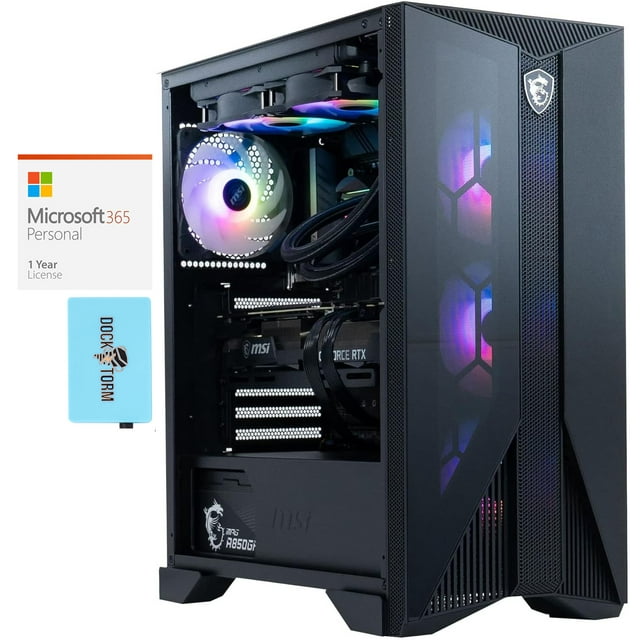 MSI Aegis RS 14NUE7-628US Gaming Desktop PC (Intel i7-14700KF 20-Core, GeForce RTX 4070, 64GB ...