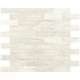 MSI Angora Subway 11.81 in x 11.81 in. x 10 mm Polished Marble Mesh ...