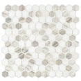 MSI Angora Tibi Sample Polished Marble Mosaic Floor And Wall Tile ...