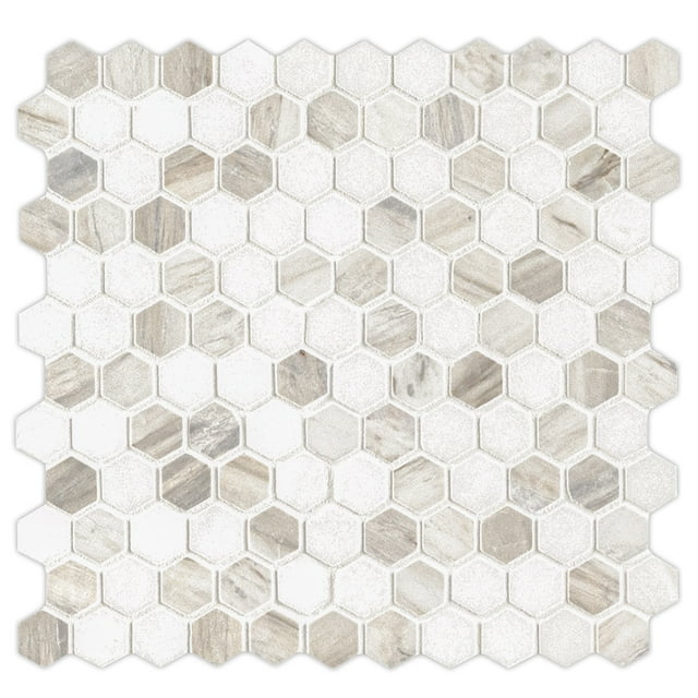 MSI Angora Tibi Sample Polished Marble Mosaic Floor And Wall Tile ...