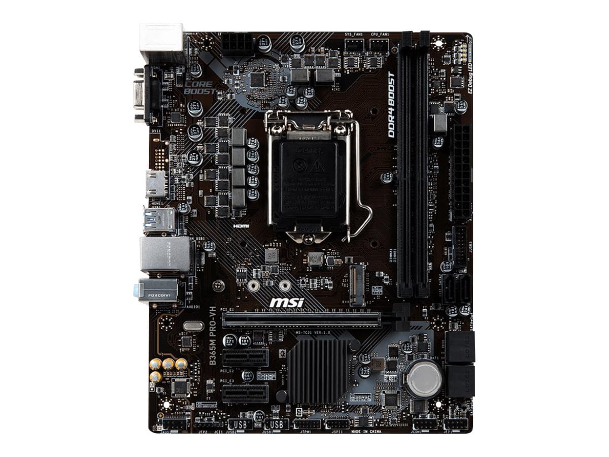 MSI B365M PRO-VH - Motherboard - micro ATX - LGA1151 Socket - B365 ...