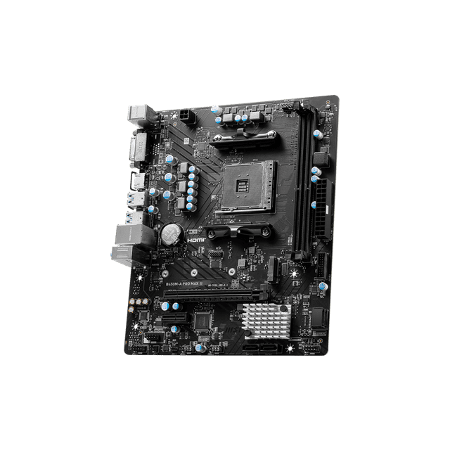 MSI B450M-A PRO MAX II Desktop Motherboard, AMD B450, Socket AM4, Micro ...