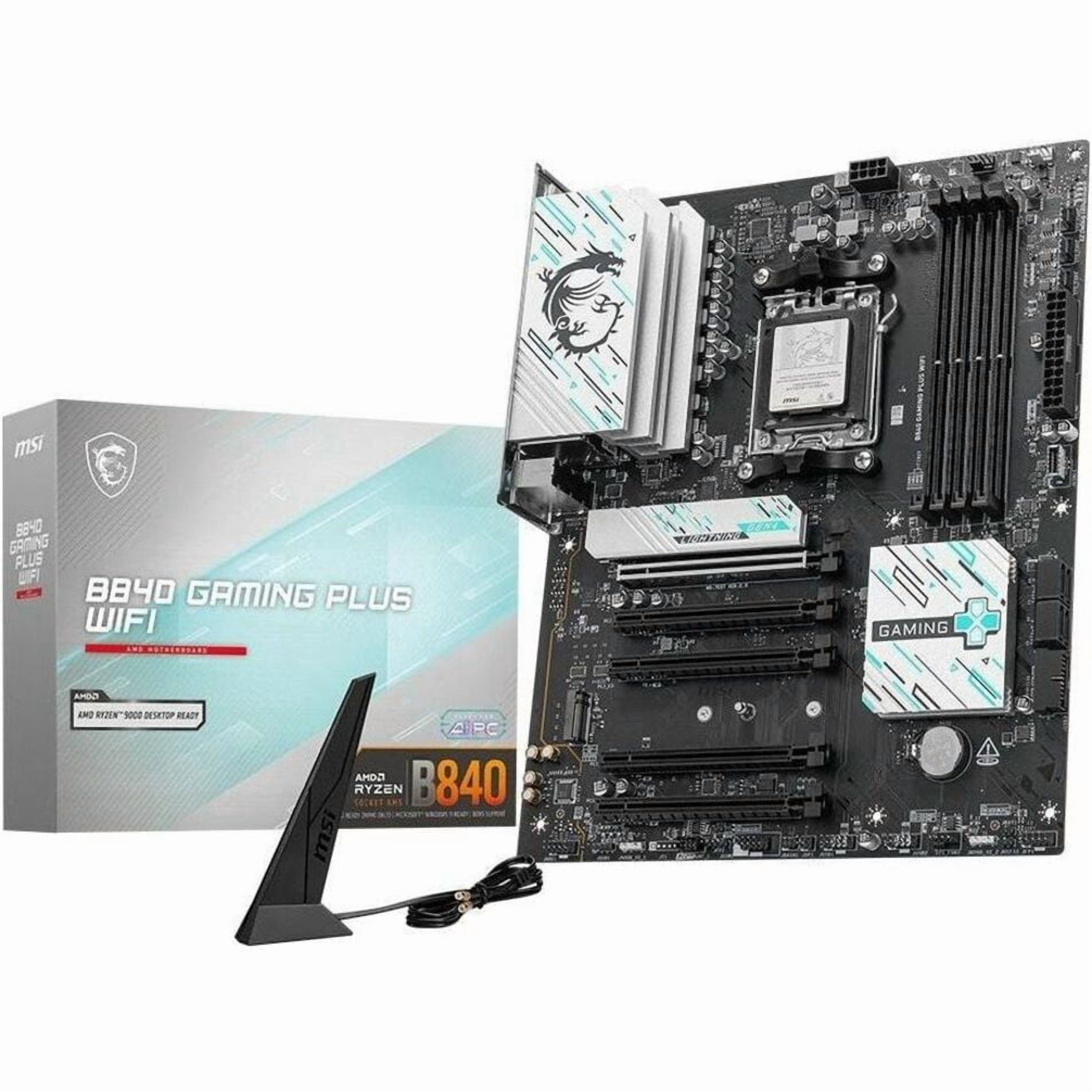 MSI B840 GAMING PLUS WIFI Gaming Desktop Motherboard, B840 Chipset ...