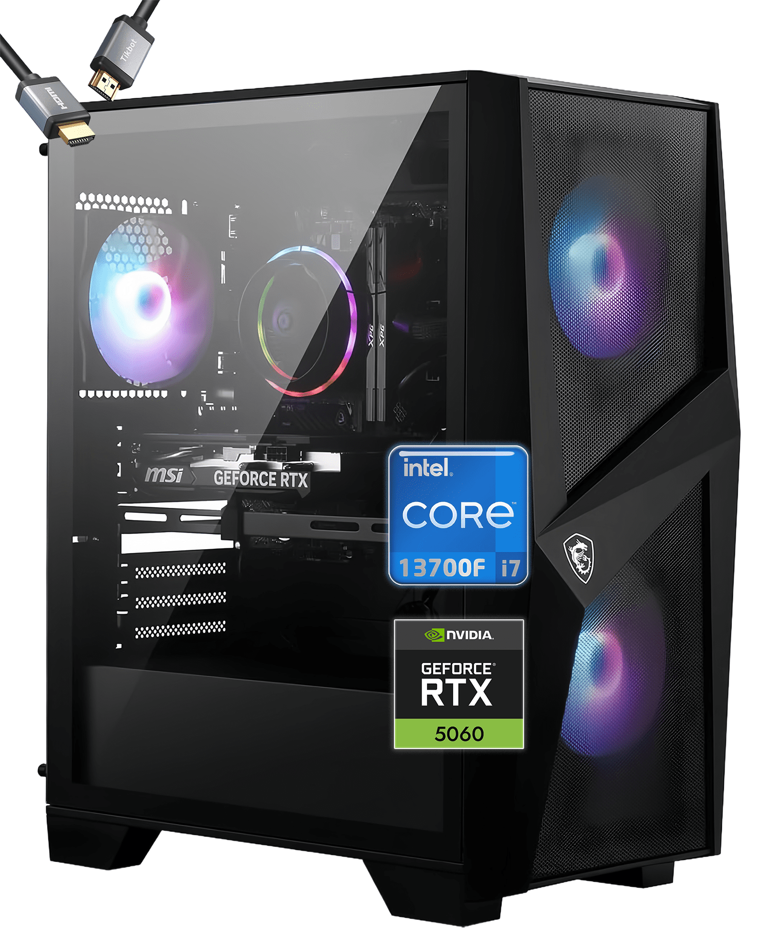 MSI Codex R2 Gaming Desktop PC -Intel Core i7-13700F- GeForce RTX 5060 ...