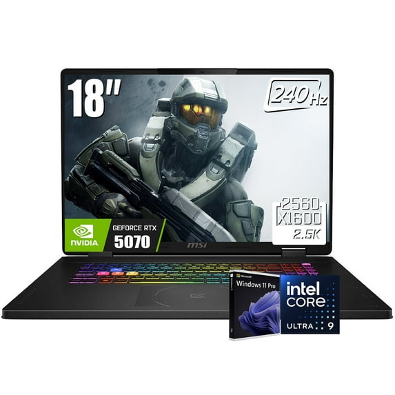 MSI Crosshair 18 HX Gaming Laptop, 18" 2560 x 1600 QHD+ 240Hz IPS ...