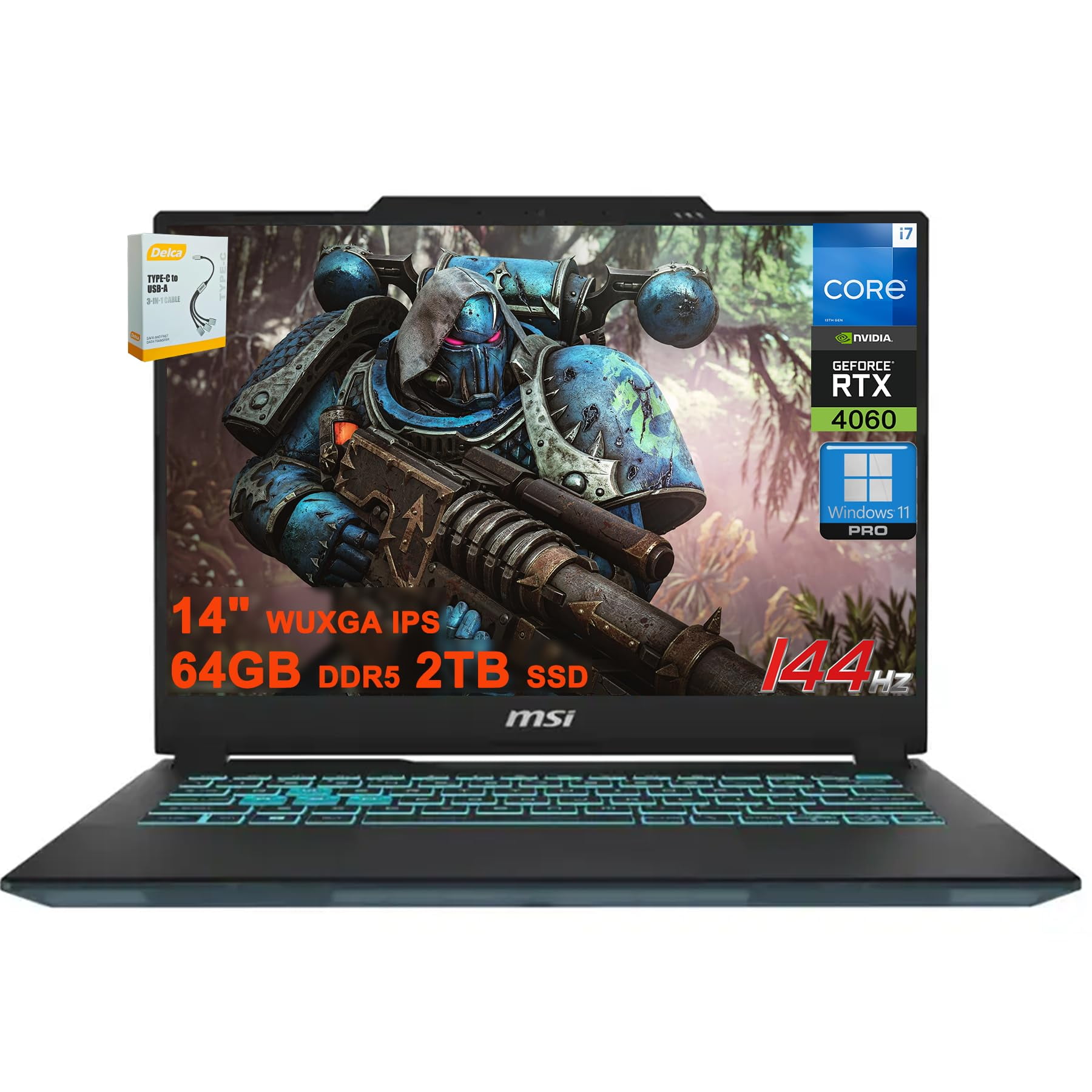 MSI Cyborg 14 Gaming Laptop | 14" WUXGA IPS 144Hz (100% sRGB) | Intel ...