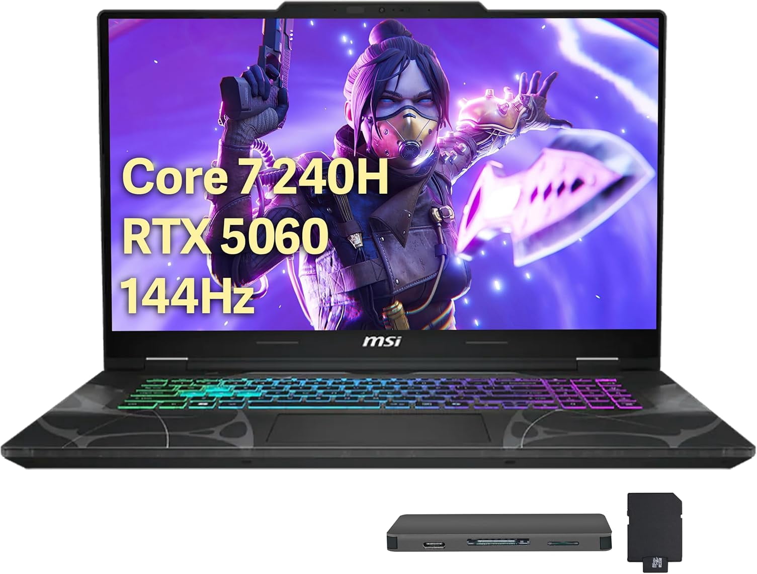 MSI Cyborg 15.6" 144Hz FHD IPS Gaming Laptop, Intel Core 7-240H, 64GB ...