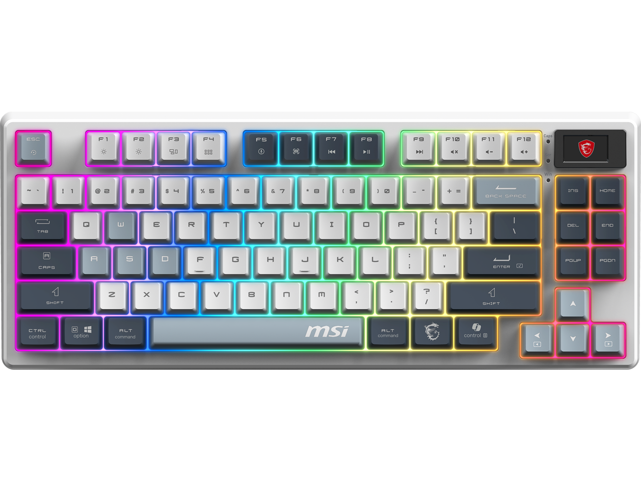 MSI Forge GK600 TKL Wireless Gaming Keyboard - Tenkeyless, Mechanical ...