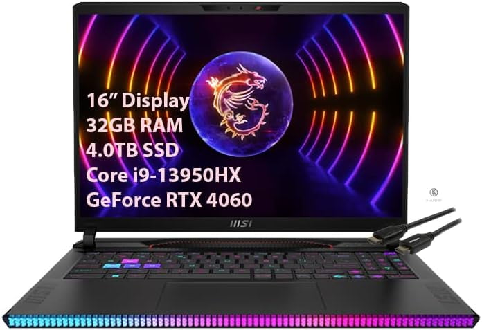 MSI GE68HX Raider 16'' Gaming Laptop, Intel Core i9-13950HX, GeForce ...
