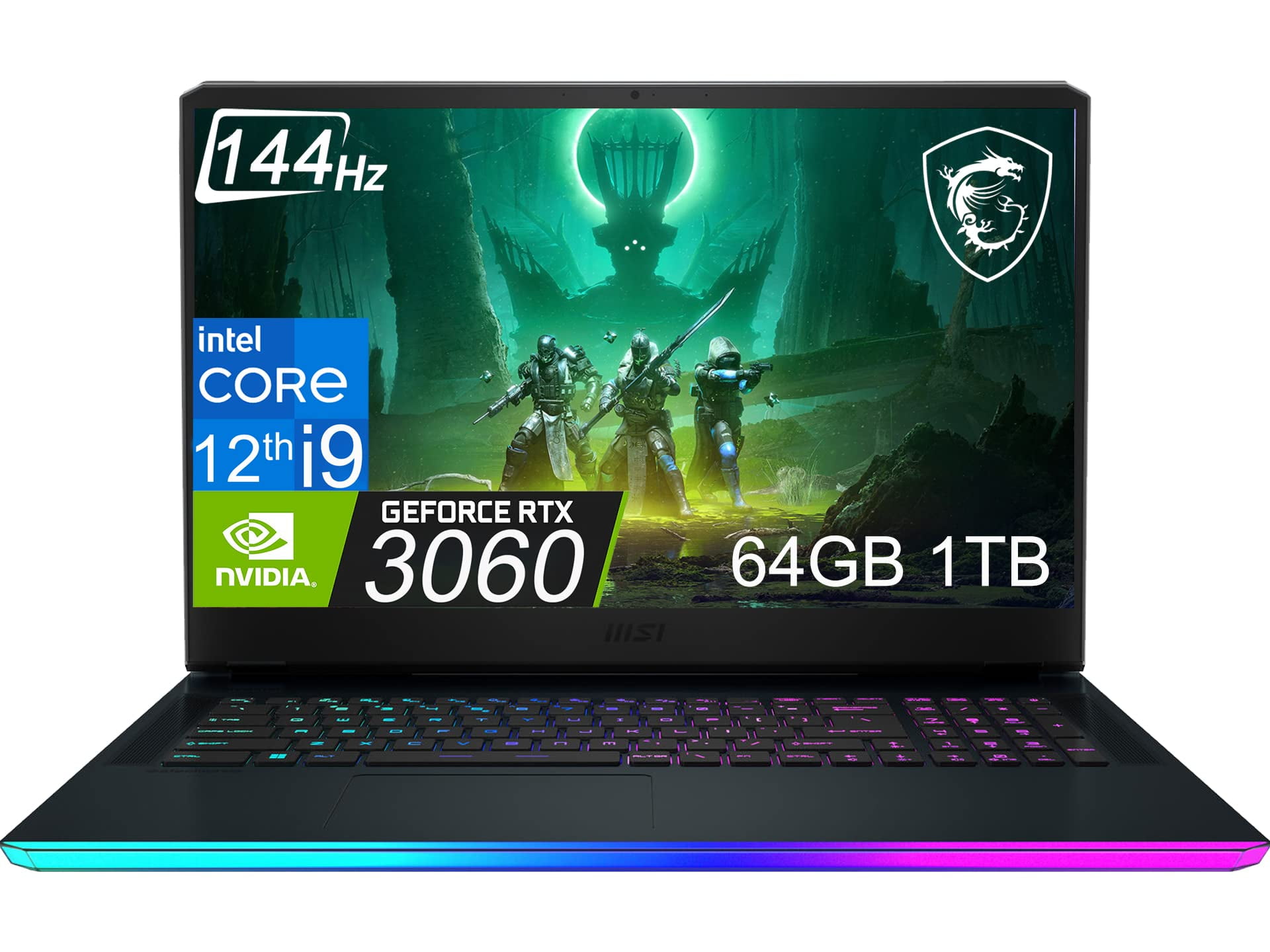 MSI GE76 Raider 17.3" 144Hz (Intel 12th Gen 14-Core i9-12900H, 64GB ...