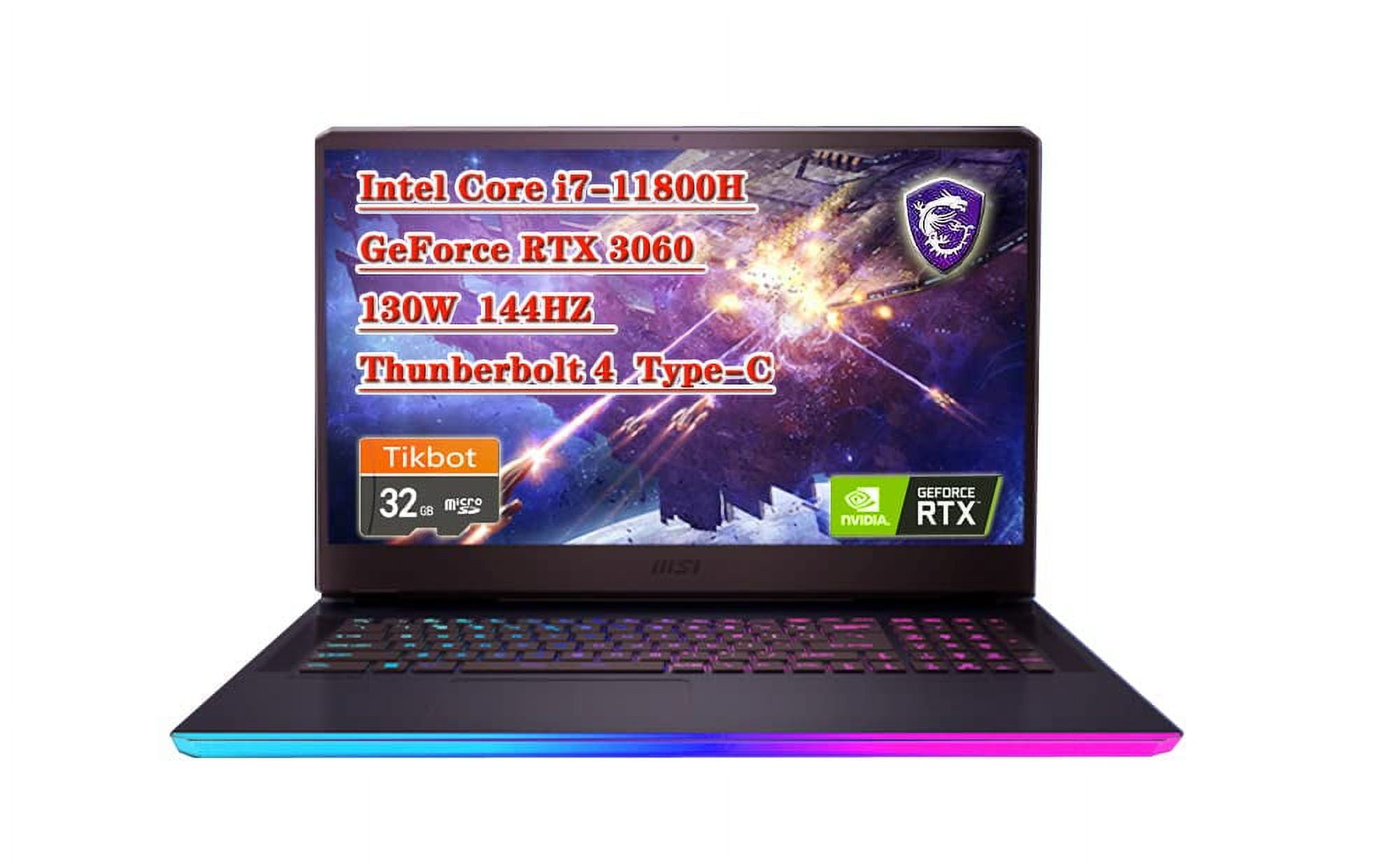 MSI GE76 Raider Gaming Laptop Intel Core i7-11800H, GeForce RTX 3060 ...