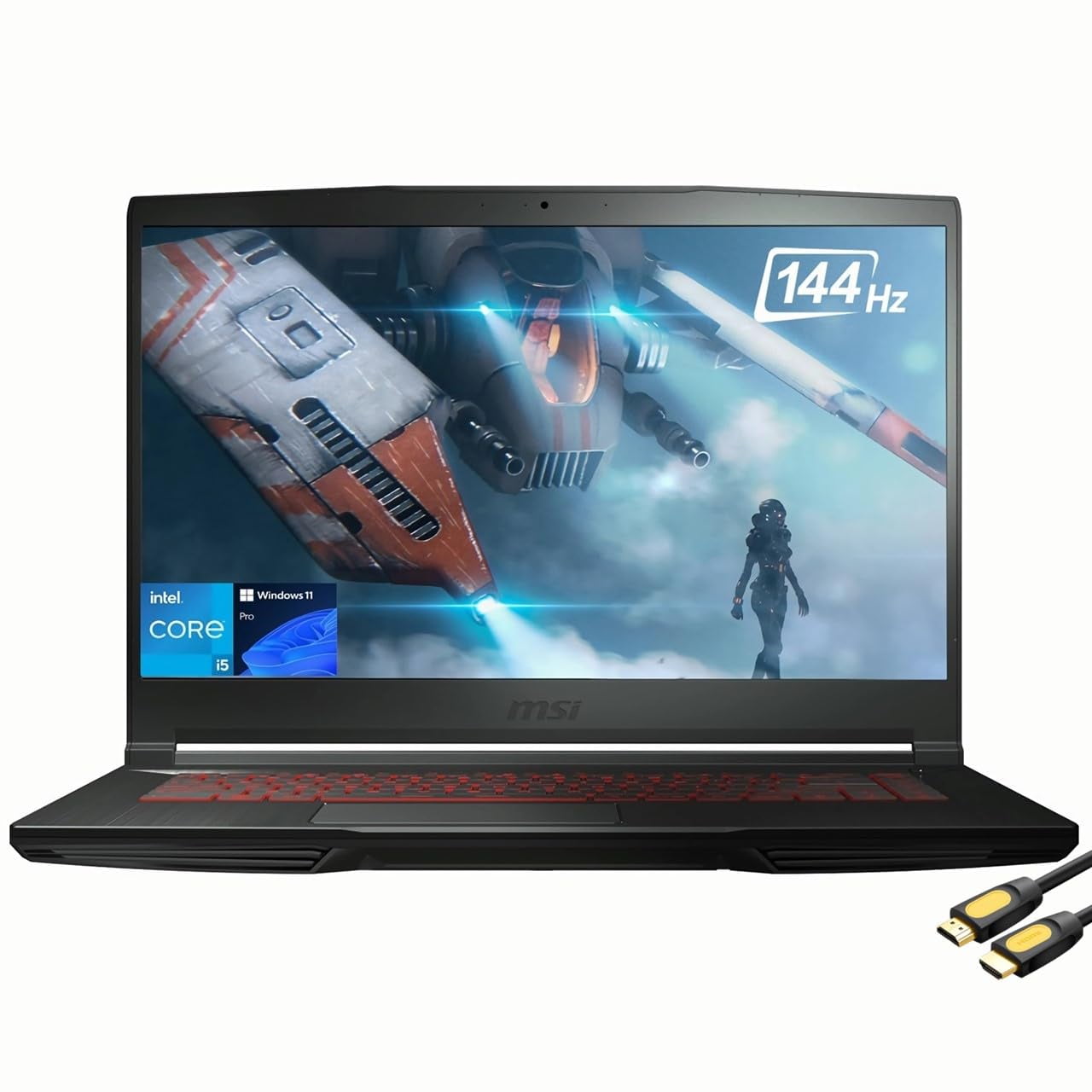 MSI GF63 Gaming Laptop, 15.6" FHD IPS 144Hz, Intel Core i5-11400H(6 ...