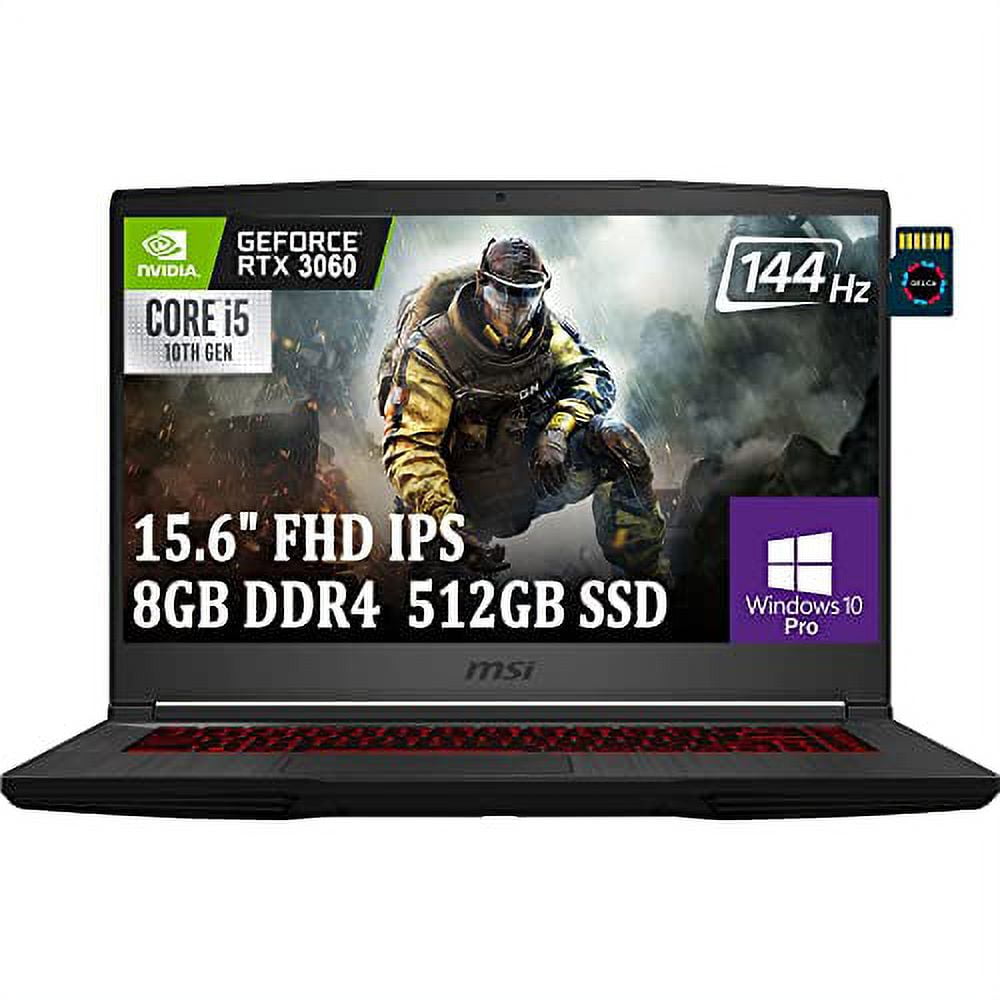 MSI GF65 Thin Gaming Laptop I 15.6" Full HD IPS 144Hz I Intel 6-Core i5-10500H (>i7-9750H) I 8GB ...