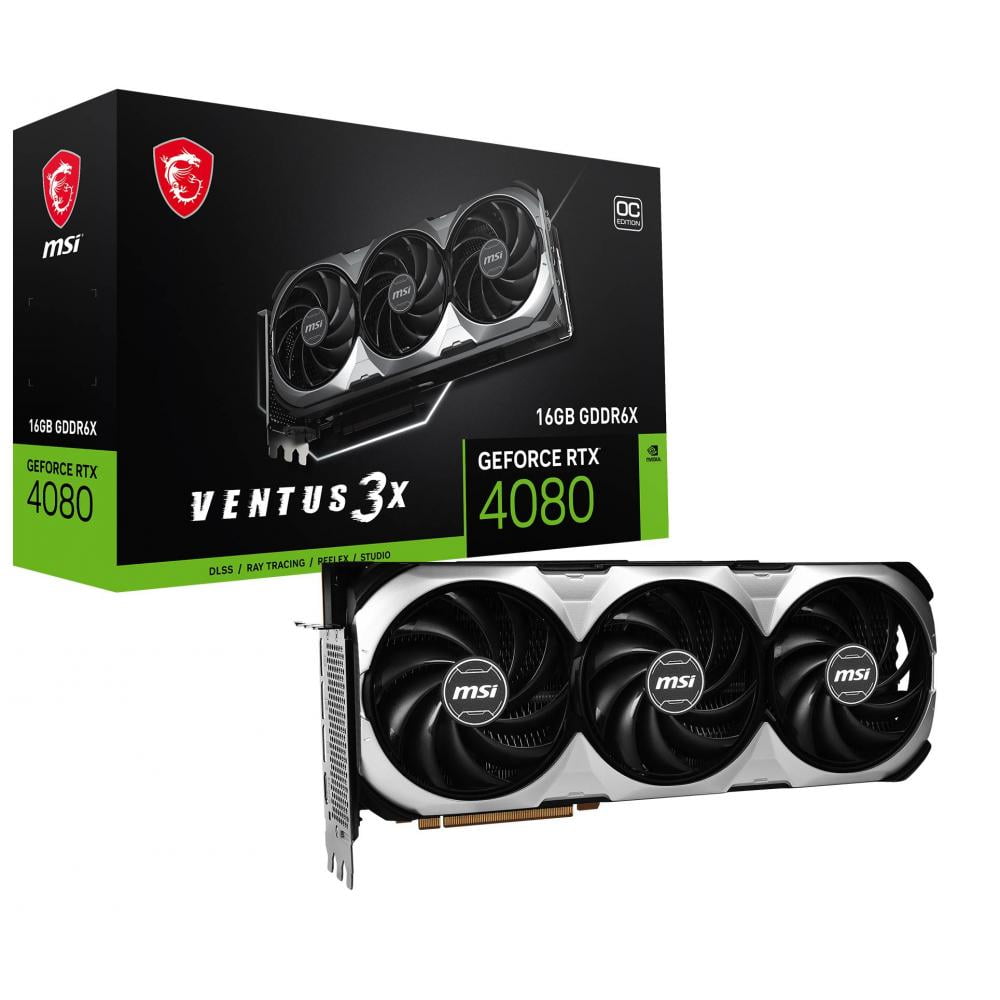 MSI GeForce RTX 4080 16GB VENTUS 3X OC Graphics Card - DirectX 12 ...