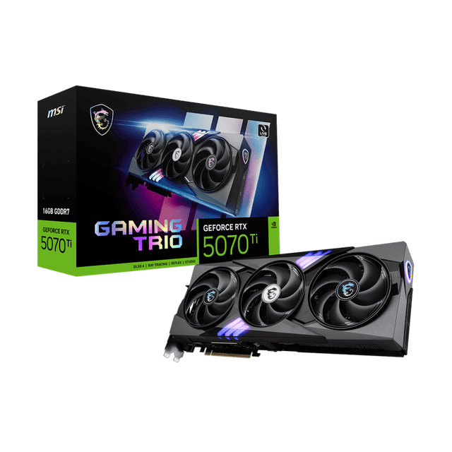 MSI GeForce RTX 5070 Ti 16G GAMING TRIO Graphics Card, 16GB GDDR7, DPx3 ...