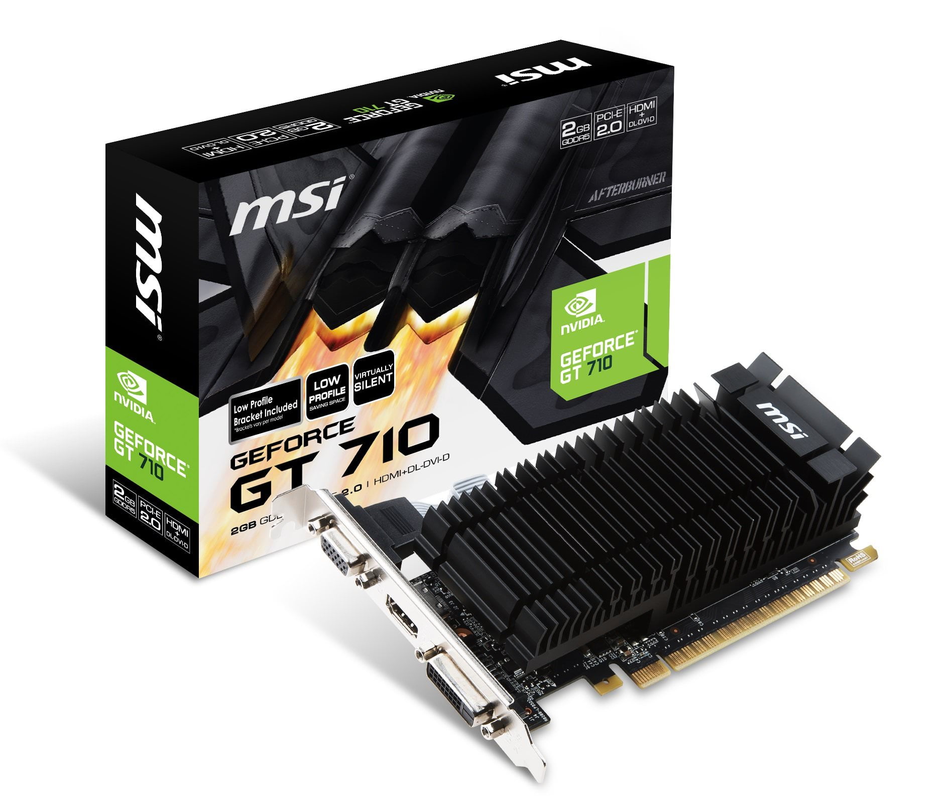 MSI Geforce GT710 2GB Low Profile - Walmart.com