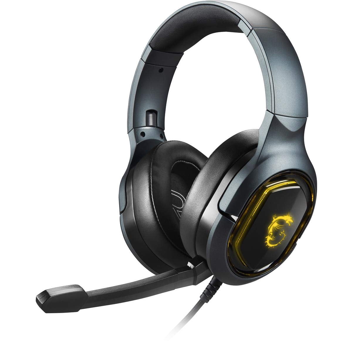 MSI Immerse GH50 Wired Gaming Headset, 7.1 Surround Sound, Foldable ...