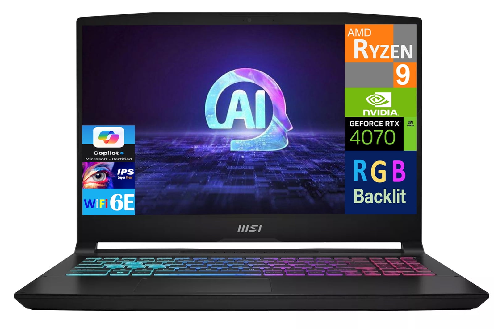 MSI Katana A15 AI B8VG-423US AI Gaming Laptop 15.6in 144Hz IPS FHD ...