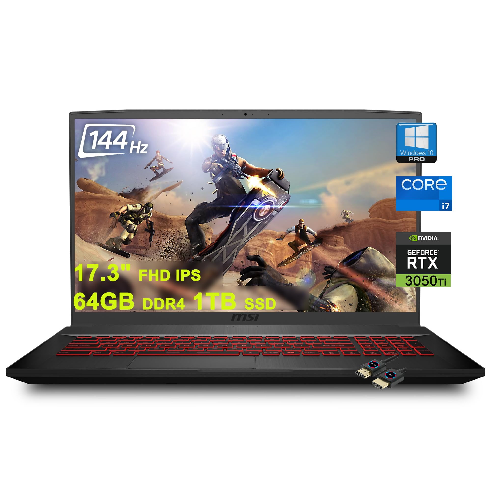 MSI Katana GF76 17 Gaming Laptop I 17.3'' Full HD IPS 144Hz 11th Gen ...